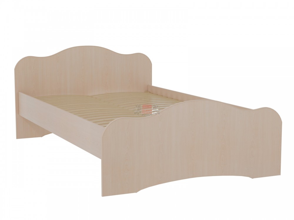 Кровать-5 двойная 1400*2000 млечный дуб купить в Челябинске дешево