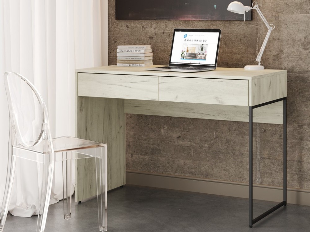 Купить стол письменный СП 001 Лофт дуб крафт белый в Челябинске «Мебель74